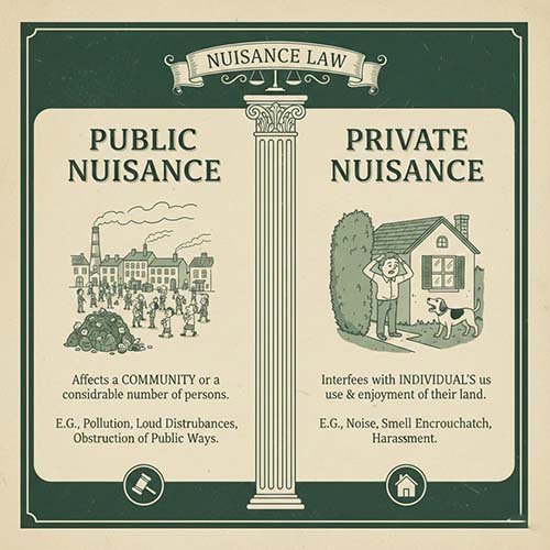 Difference between public nuisance and private nuisance